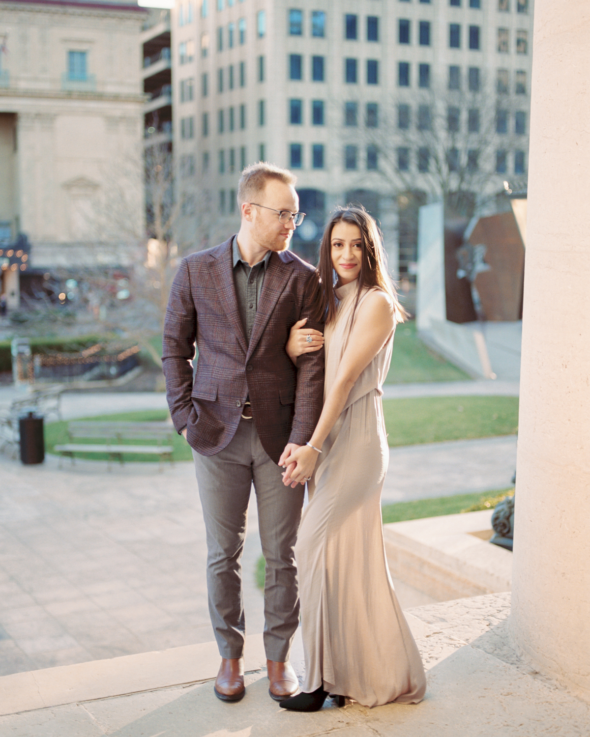 Ohio Statehouse Engagement Photos | Amber and Brent